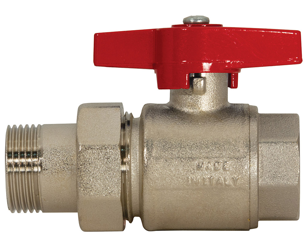 Angle ball valves kit with pipe union and thermometer - 5137k | Pintossi+C
